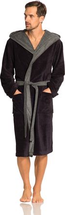 Vossen Damen & Herren Bademantel Poppy anthrazit XXL