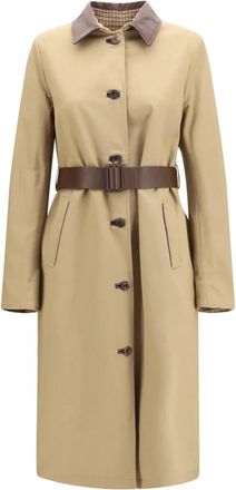 Jacob Cohen Wendbarer Trenchcoat aus Baumwollgabardine und Pied-de-Poule-Kaschmir - - Coats - Damen - Beige - L