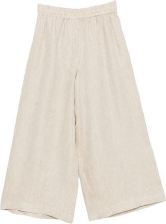 Max Mara Femme, Pantalons, Beige, Taille: 46 FR Wide Pantalons