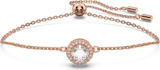 Swarovski Constella Armband, Rundschliff, Wei&szlig;, Ros&eacute;gold-Legierungsschicht