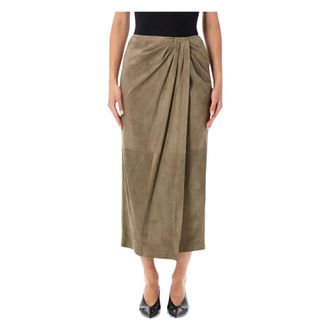 Ralph Lauren Teegan Midi Skirt - Femme - Jupes - Beige - Taille: 36 FR