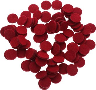 NUOBESTY 100 St&uuml;ck Aromatherapie Nachf&uuml;llpads aus Baumwollfasern Rund f&uuml;r &Auml;therische &Ouml;le Auto L&uuml;ftung Medaillons Armb&auml;nder Gleichm&auml;&szlig;ige Duftabgabe Vielseitig E