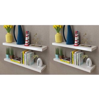 vidaXL Wandregale 4 Stk. Weiß 80 cm - Vidaxl