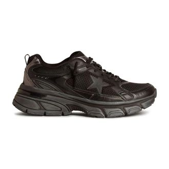 Golden Goose Schwarze Schn&uuml;r-Sneakers mit Stern-Patch - - Shoes - Damen - Schwarzk - 36 EU