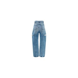 Maison Margiela Cut-Out Straight-Leg Jeans - Blue