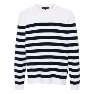Michael Kors Blaue Streifen Pullover - - Knitwear - Herren - Blau - XL