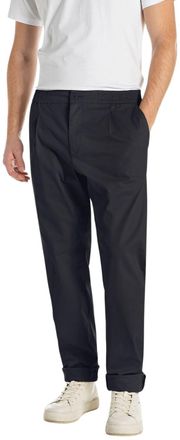 Replay Herren Chino Hose mit Tunnelzug, Dark Navy 970 (Blau), 36W/32L