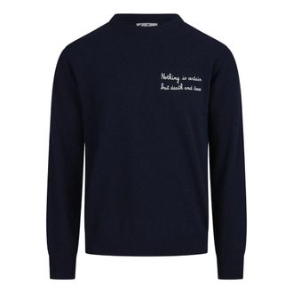 MC2 Saint Barth Pull-over &agrave; col rond Heron Light - Homme - Pulls - Bleu - Taille: S
