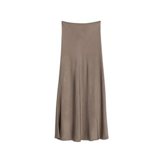 Fabiana Filippi Maxi-Rock im schr&auml;gen Schnitt - - Skirts - Damen - Braun - 2XS