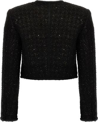 Rotate Sequined Boucl&eacute; Blazer - Black