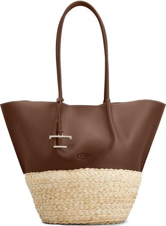 Tod's Femme, Sacs, Brun, Taille: ONE Size &Eacute;l&eacute;gant Sac Shopper Marrone