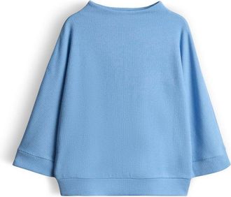 OPUS 3/4-Arm-Shirt SAGIDA Loose mit feiner Rippstruktur weite Passform, weicher Griff