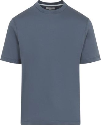 Canali Mj02451 T-Shirt - - Tops - Herren - Blau - L