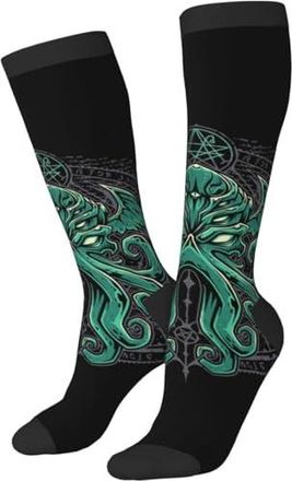 Generic Homme Chaussettes 50cm, Cthulhu Noir Anti-Ampoules Socks Confortables Chaussettes de Sports pour Marche Randonn&eacute;e Cyclisme