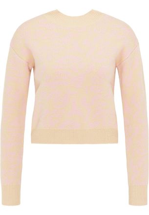 Mymo Strickpullover Damen Beige-Rosa