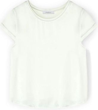 Motivi Femme, Blouses et Chemises, Blanc, Taille: 40 FR T-shirt bi-mati&egrave;re