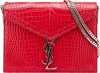 Saint Laurent Sac bandouli&egrave;re cha&icirc;ne doccasion - Femme - Pre-owned - Rouge - Taille: ONE Size
