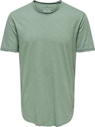 Only & Sons Onsbenne Longy SS Tee Nf 7822 Noos T-Shirt, Iceberg Green, L Hommes