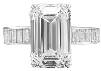 Verde 4ct IGI Certified Lab Grown Emerald Cut Diamond Ring