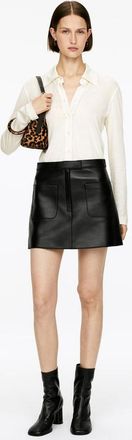 Arket Minirock Aus Leder -Schwarz