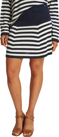 Tommy Hilfiger Damen Rock Lyocell Silk Flare Mini Kurz, Mehrfarbig (Dark Night Navy/Calico STP), XS