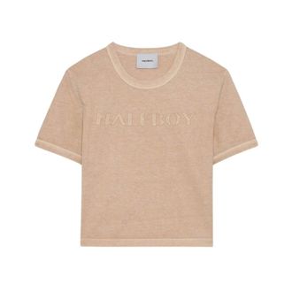 Halfboy Halfboy, Femme, Tops, Beige, Taille: 40 FR Warm Sand Baby Tee