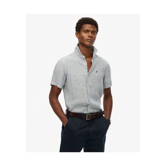 Superdry Chemise en lin &agrave; manches courtes Sd Emb Vacation