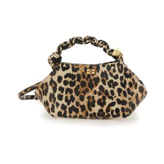 Ganni Femme, Sacs, Multicolore, Taille: ONE Size Sac bandouli&egrave;re &agrave; motif l&eacute;opard avec logo