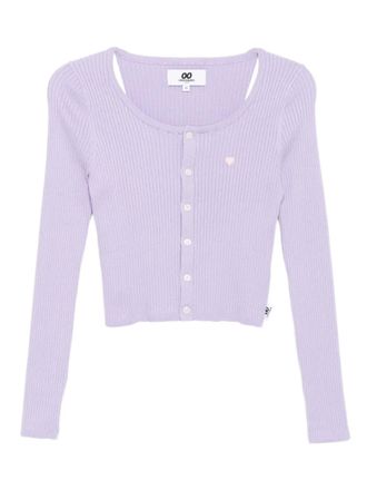 Chocoolate ensemble cardigan-haut à patch logo - Violet