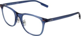 Ermenegildo Zegna Blaue Rechteckige Optische Brillen - - Accessories - unisex - Blau - ONE SIZE