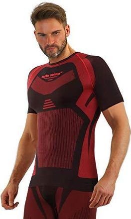 Sesto Senso Homme sous-Vêtement Fonctionnel Maillot de Corps à Manches Longues Caleçon Couche de Base XL Rouge