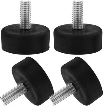 Hemobllo OATIPHO Verstellbare M&ouml;belf&uuml;&szlig;e zum Einschrauben rutschfeste Gummipuffer f&uuml;r Tisch und Stuhlbeine Sto&szlig;d&auml;mpfende Nivellierf&uuml;&szlig;e aus Gummi und Eisen M&ouml;bel