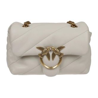 Pinko Pinko, Femme, Sacs, Blanc, Taille: ONE Size Love Mini Puff Maxi Quilt Bag