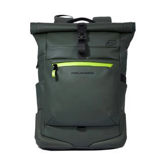 Piquadro Water resistant roll top backpack for laptop 15-6 - Homme - Sacs - Vert - Taille: ONE Size