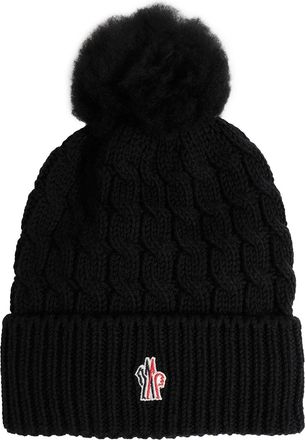 Moncler Wool Beanie With Pom Pom