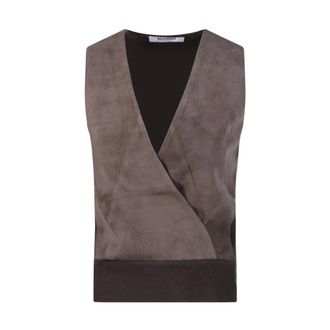 Max Mara Potenza Gestrickte Weste - - Jackets - Damen - Braun - M
