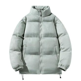 Generic NYSBH Veste dhiver en coton pour homme, veste chaude r&eacute;tro tendance pour homme, col montant pour homme, manteau &eacute;pais, Vert Fruit, 4XL