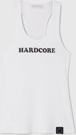 Stella McCartney Hardcore Slogan Tank Top, Woman, Pure white, Size: XS