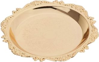 Baoblaze Vintage Obstteller Gold Kuchenteller Frühstücksteller Snackteller Dekoteller Speiseteller - 10cm