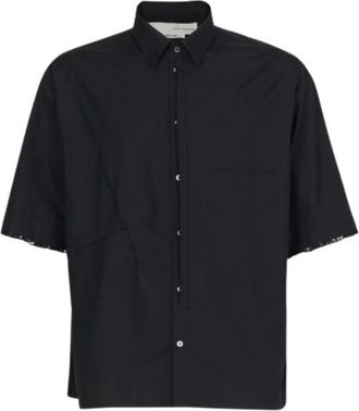 Isabel Benenato Isabel Benenato, Homme, Chemises, Noir, Taille: M Chemise Popeline &agrave; Manches Courtes