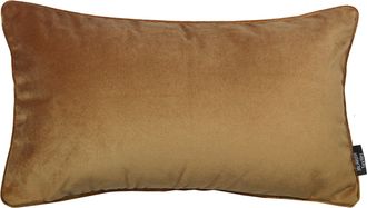 McAlister Textiles Matter Samt | Kissenbezug f&uuml;r Sofakissen in Karamel | 60 x 40cm | erh&auml;ltlich in 25 Farben | griffester Samt edel paspeliert | Kissenh&uuml;lle f&uuml;r Samtkiss