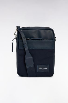 Eden Park Sac Besace En Toile Bleu Marine