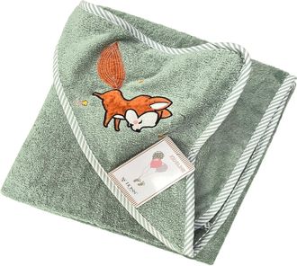 ROSS Walk Frottier Kinderprogramm Fuchs lindgr&uuml;n Badetuch 100x100 cm