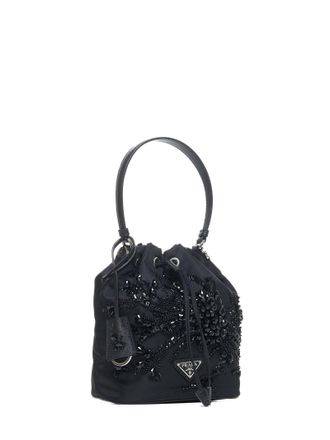 Prada Womens Mini Bucket Bag Re-Nylon Black Recycled Polyamide Shoulder