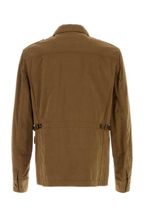 Moncler Mens Amnicon Jacket Beige Cotton Polyester Nylon