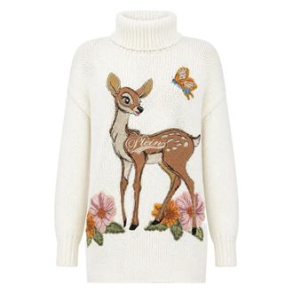 Philipp Plein Turtle Neck Ls - - Knitwear - Damen - Beige - S