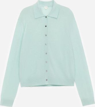 Arket Strickjacke Aus Reinem Kaschmir -T&uuml;rkis