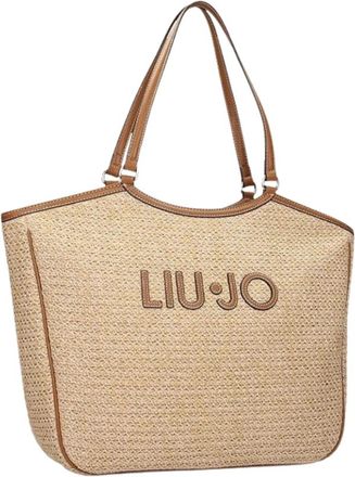 Liu Jo Femme, Sacs, Beige, Taille: ONE Size Sac Fourre-Tout Effet Paille