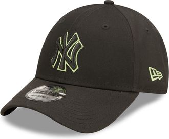New Era New York Yankees Baseball Fankappe Strapback-Verschluss 9Forty schwarz NY-Logo Cap - One-Size