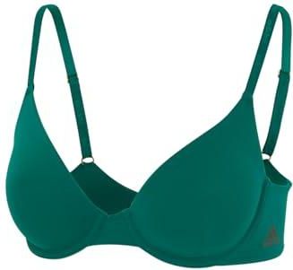 adidas Soutien-Gorge de Sport Underwire Active Micro Body Fit pour Femme, Vert foncé, 75A